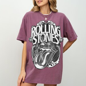 Retro Rock Band Graphic Tee, Vintage Wash Rock and Roll Tshirt, 80s ...