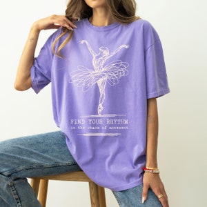 Distressed Ballet Graphic Tee, Vintage Wash Ballerina Tshirt ...