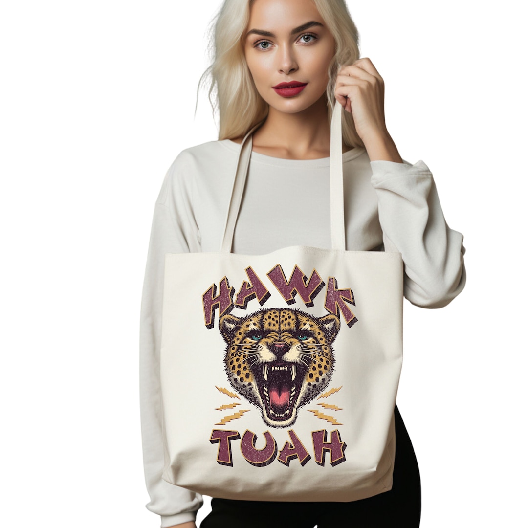 Hawk Tuah Meme Tote Bag, Funny Sarcastic Gift, Distressed Easy Tiger ...