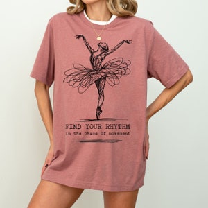Distressed Ballerina Graphic Tee, Vintage Wash Ballet Dancer Tshirt ...
