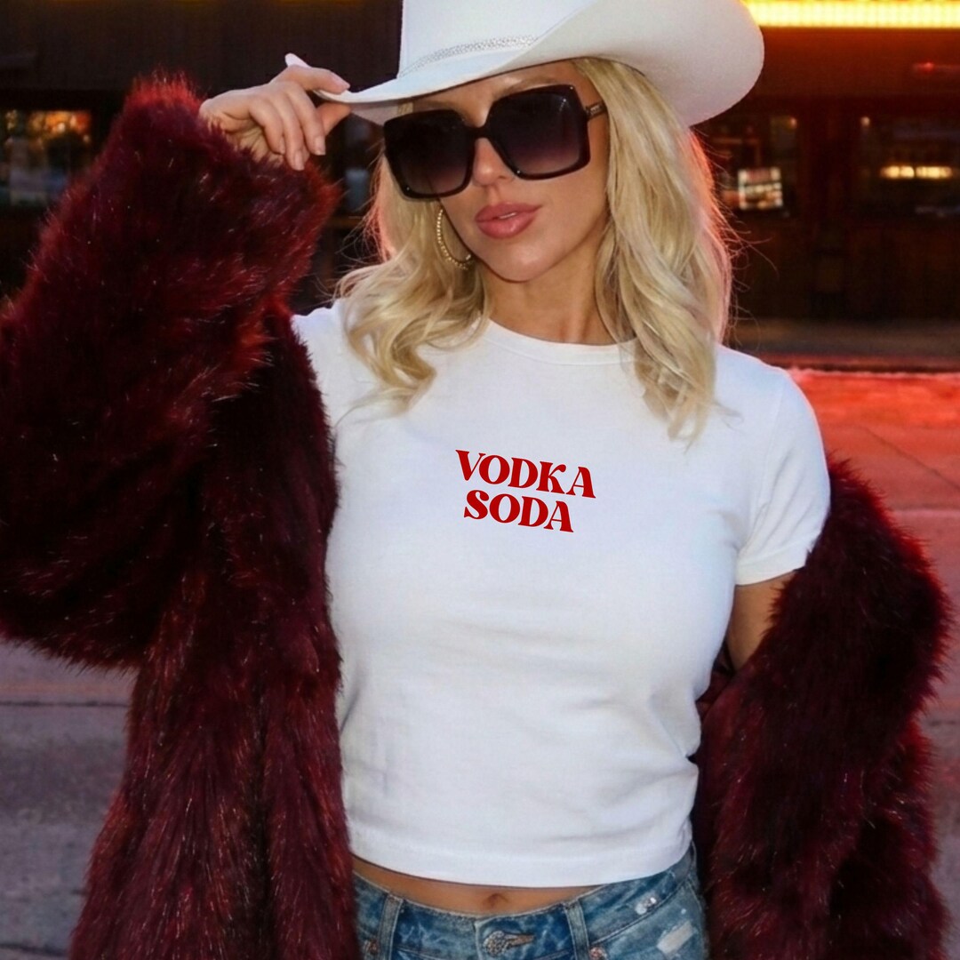Vodka Soda Baby Tee, Cocktail Crop Top, Pinterest Aesthetic Day ...