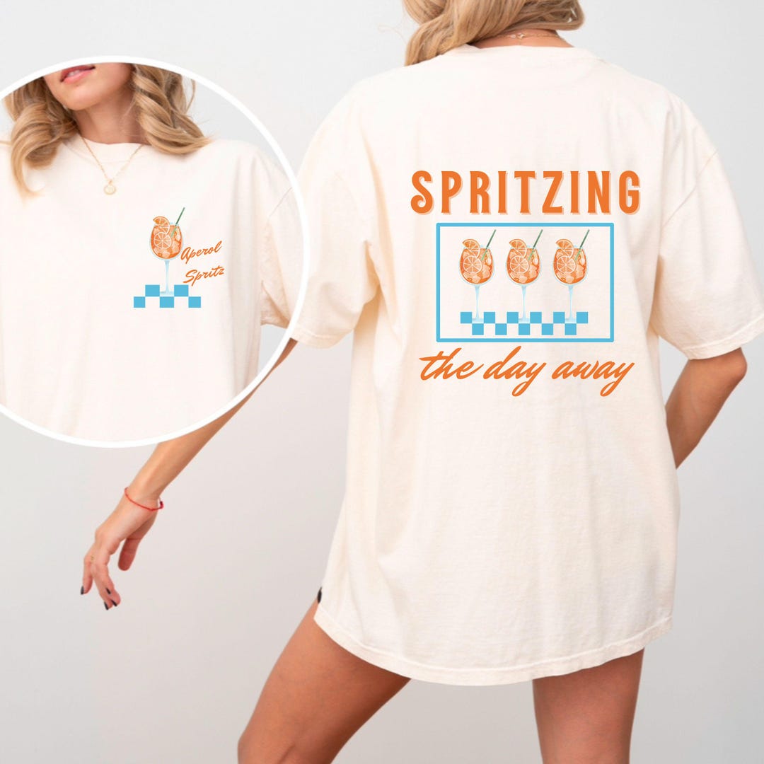 Aperol Spritz Graphic Tee, Spritzing the Day Away Shirt, Trendy Summer ...