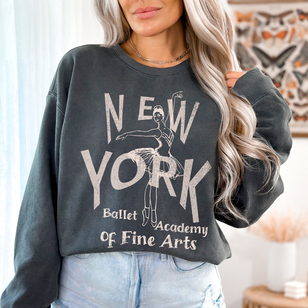 Vintage Inspired Ballet Dancer Sweatshirt, Distressed Ballerina Shirt ...