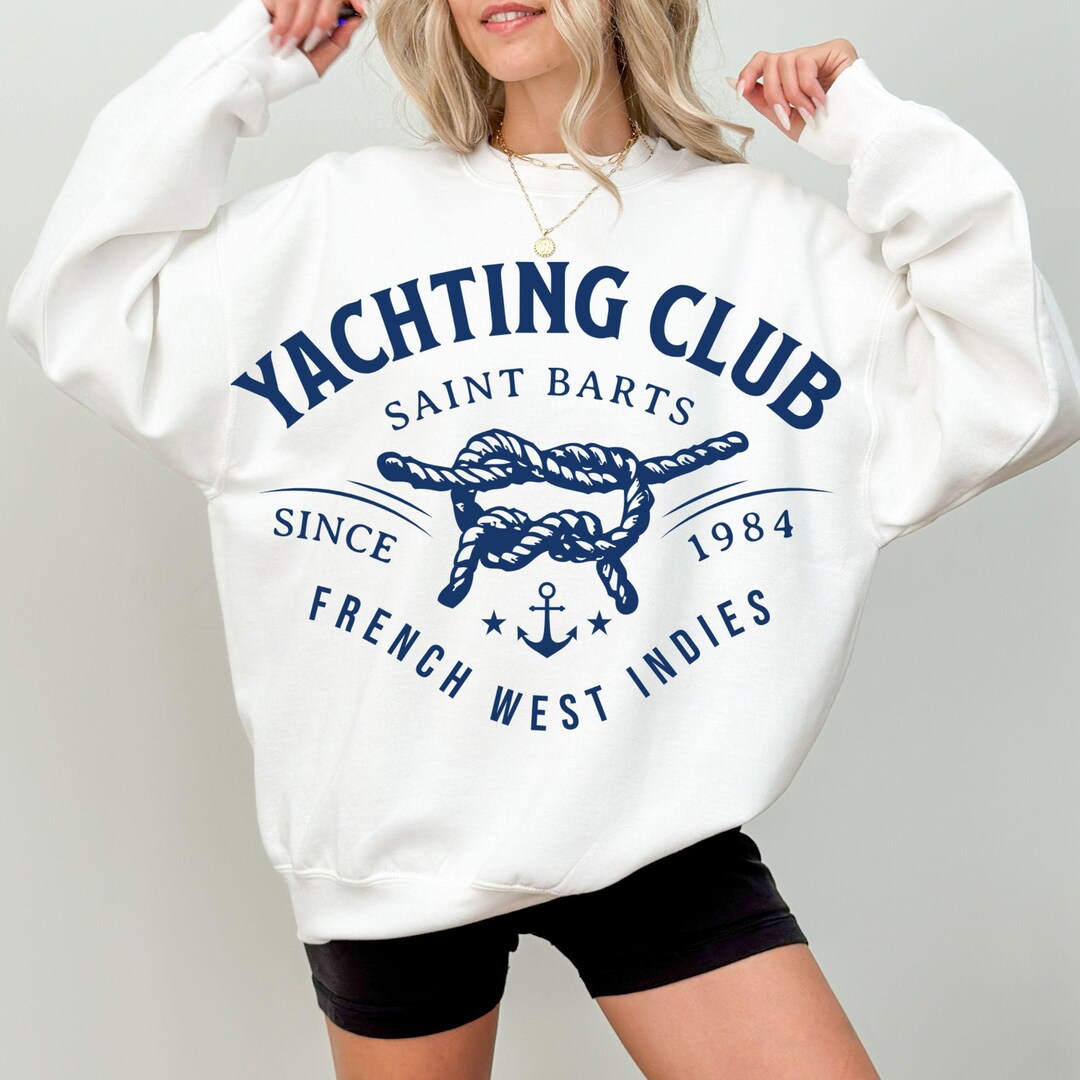 Saint Barts Sweatshirt, Preppy Aesthetic Yacht Club Shirt, Travel to ...