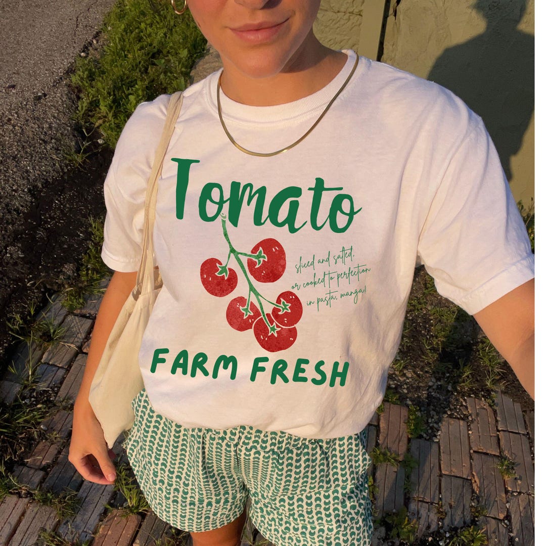 Tomato Girl Summer Tee, Farmers Market Graphic Tee, Italian Aesthetic ...