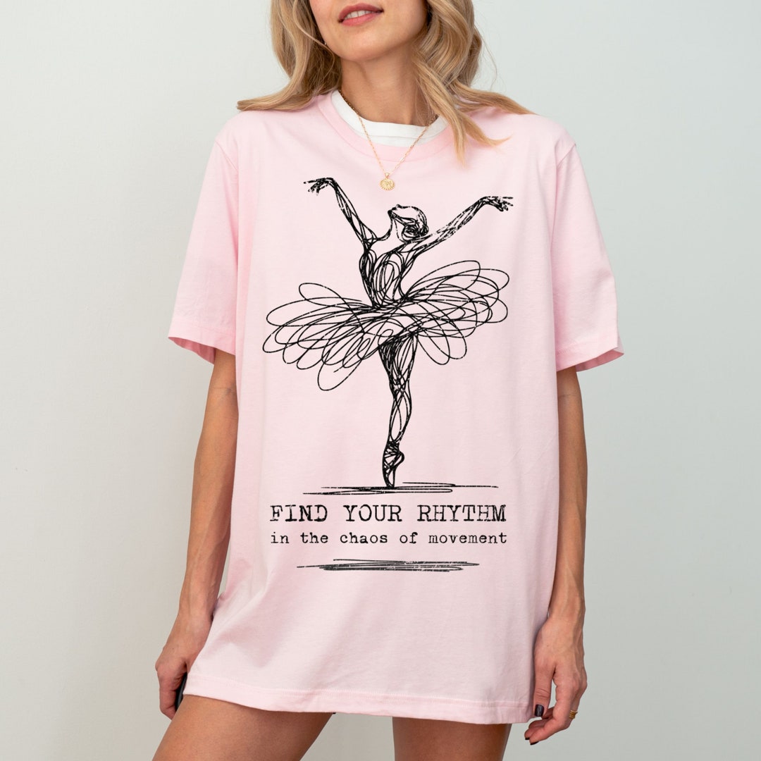 Distressed Ballerina Graphic Tee, Vintage Wash Ballet Dancer Tshirt ...