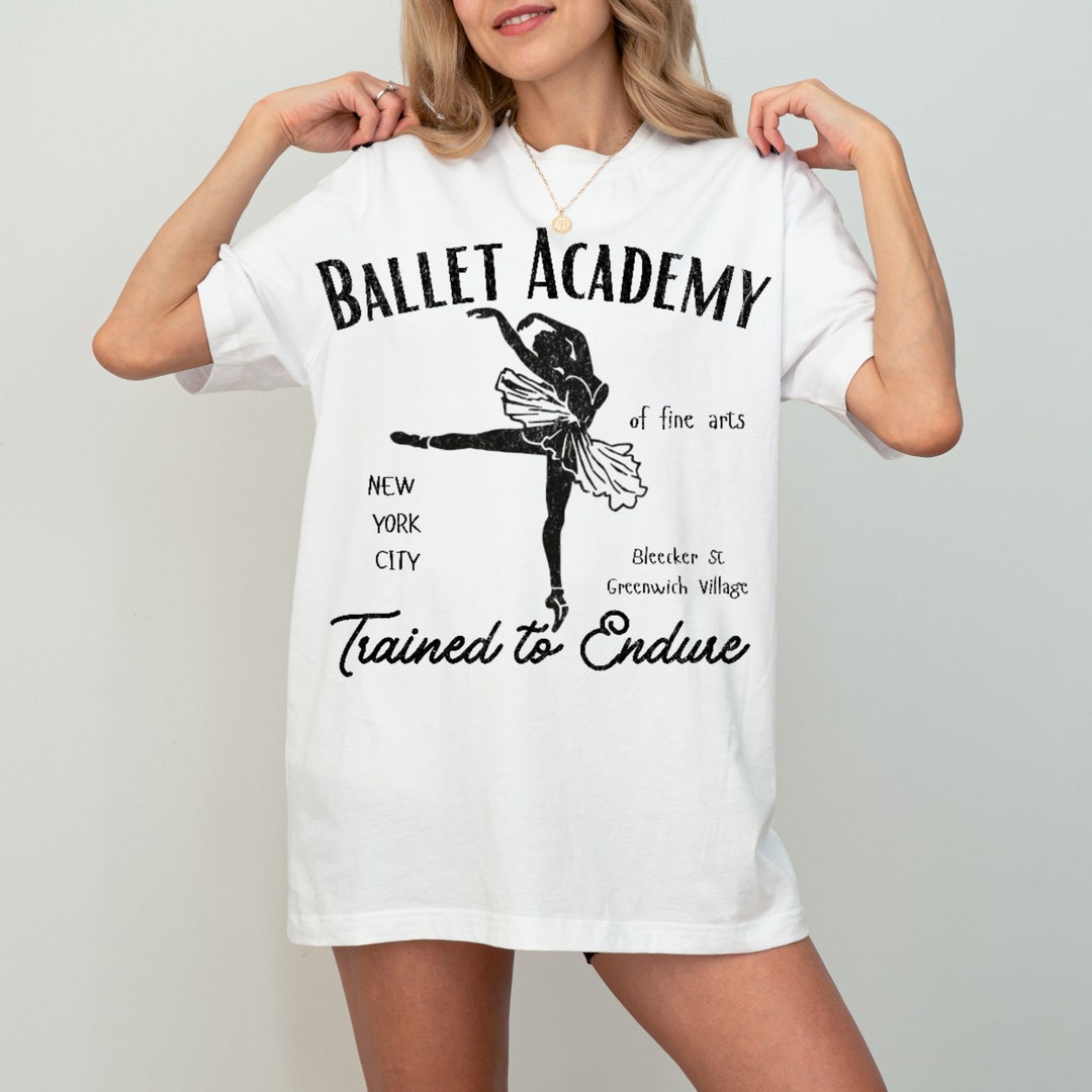 Ballet Academy Graphic Tee, Vintage Wash Ballerina Tshirt, Distressed ...