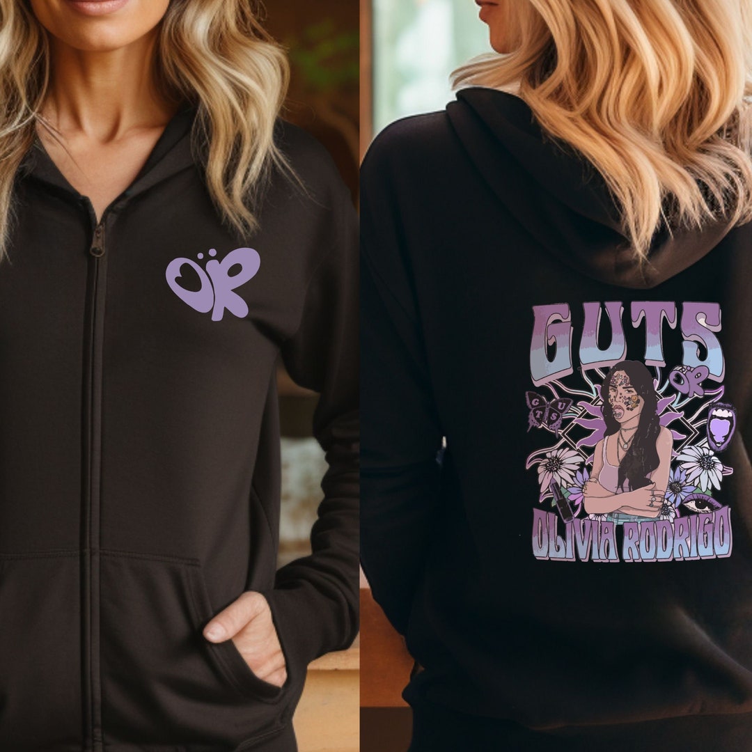 Boho Olivia Rodrigo Guts Zip up Hooded Sweatshirt Retro - Etsy