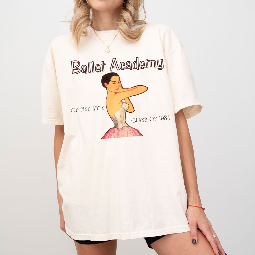 Ballet Academy of Fine Arts Graphic Tee, Retro Ballerina Tshirt, in My ...