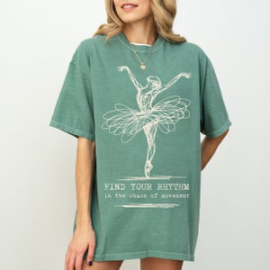 Distressed Ballet Graphic Tee, Vintage Wash Ballerina Tshirt ...