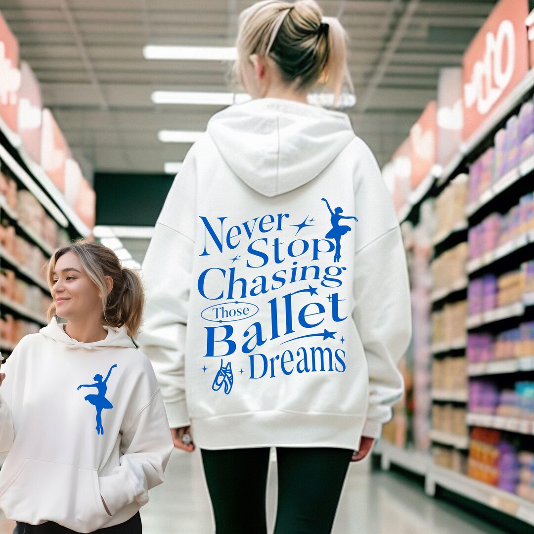Ballet Dreams Hoodie, Ballerina in Training Sweatshirt, Trendy ...