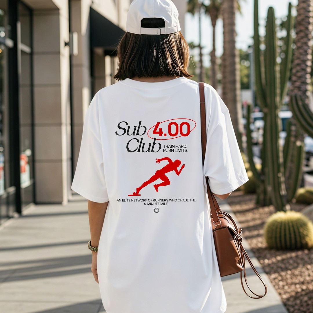 4 Minute Mile Graphic Tee, Run Club Shirt, Marathon Training Matching ...