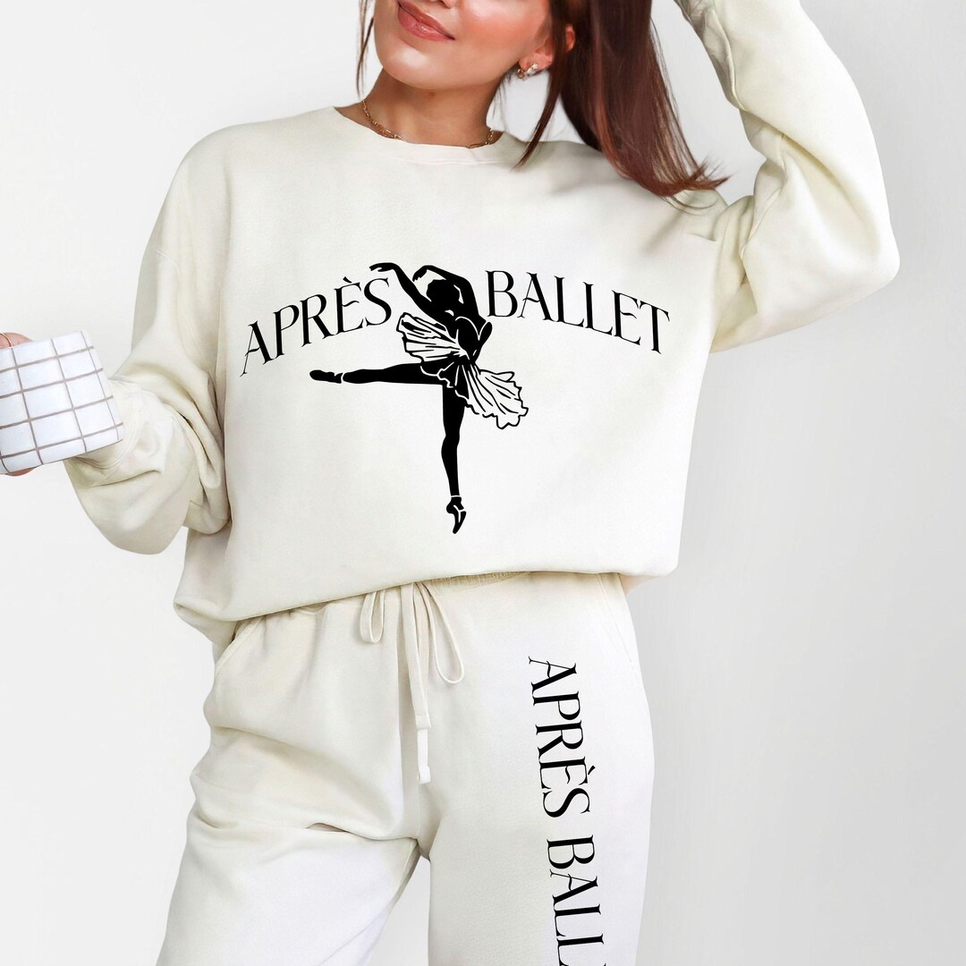 Apres Ballet Sweatpants, Preppy Aesthetic Ballerina Pants, Trendy ...