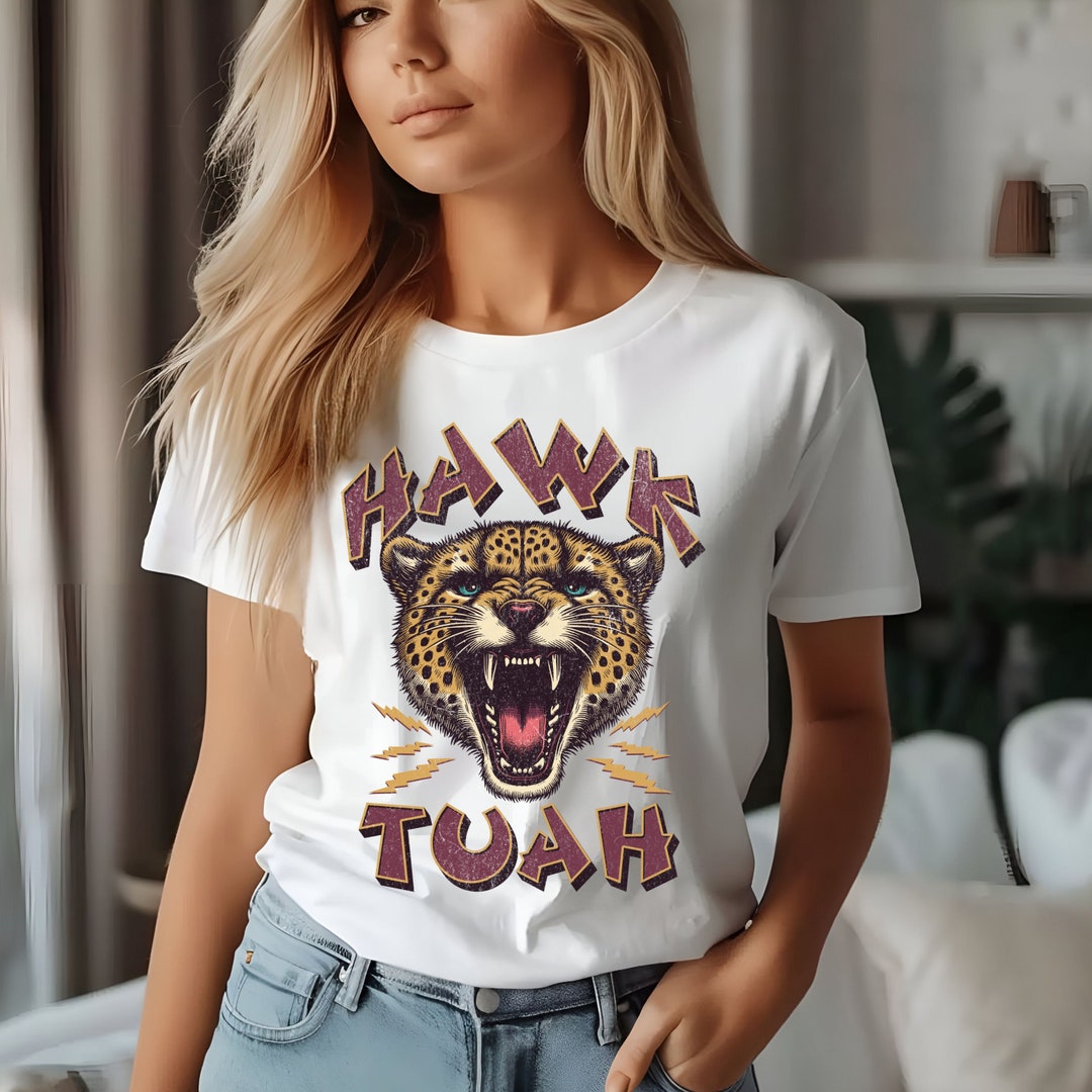 Hawk Tuah Graphic Tee, Trendy Easy Tiger Tshirt, Distressed Snarky Tee ...
