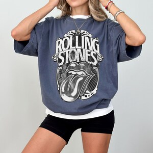Retro Rock Band Graphic Tee, Vintage Wash Rock and Roll Tshirt, 80s ...