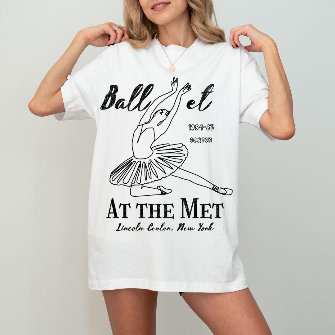 Vintage Inspired Ballet Graphic Tee, Retro Ballerina Tshirt, Trendy ...