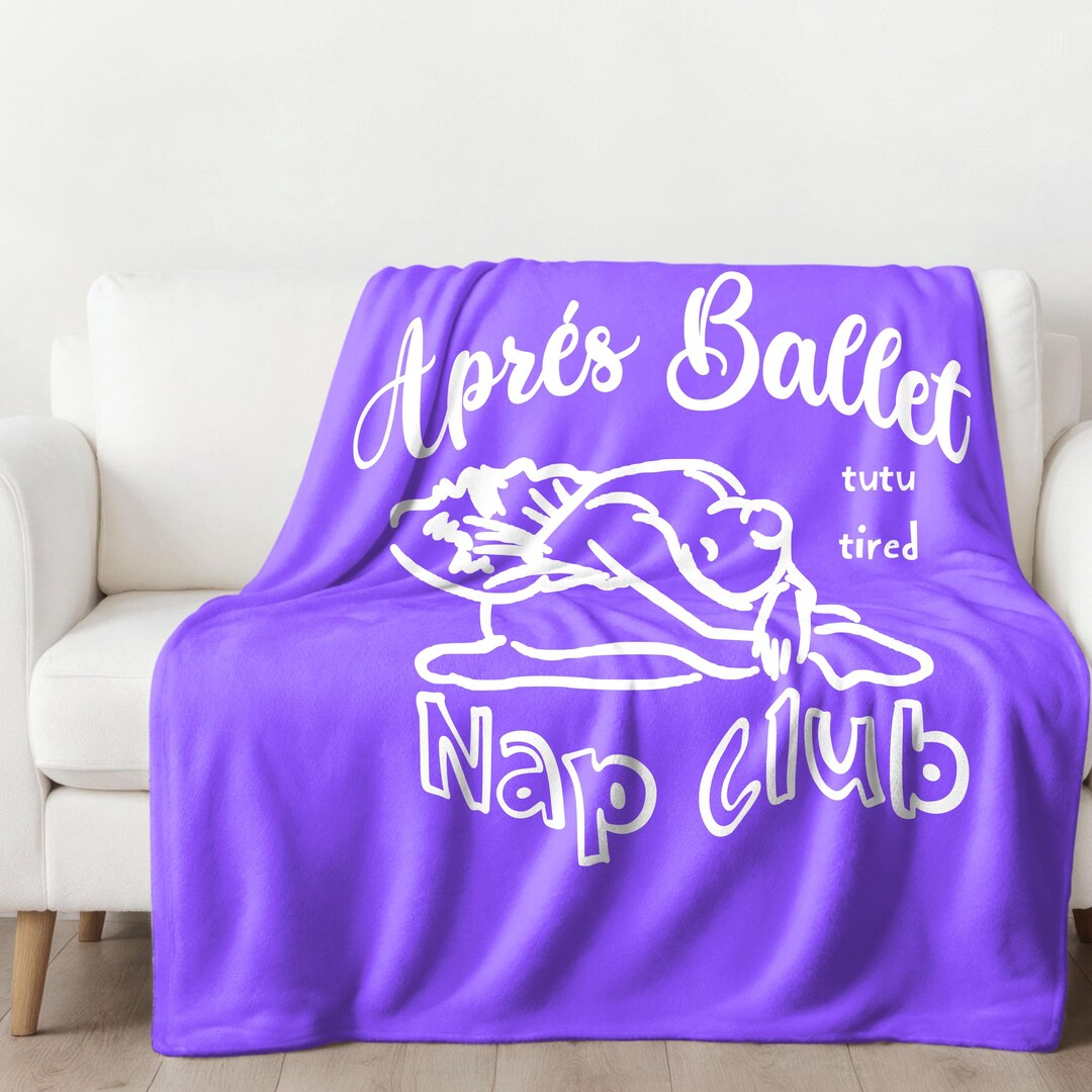 Apres Ballet Blanket, Preppy Aesthetic Ballerina Blanket, Trendy ...