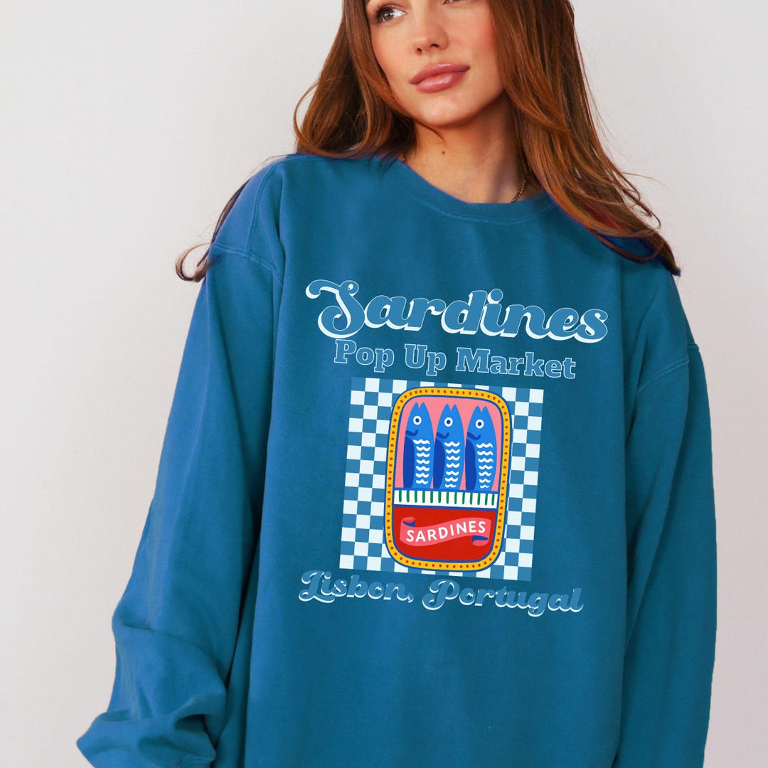 Sardines Sweatshirt, Pinterest Aesthetic Tinned Fish Shirt, Les ...