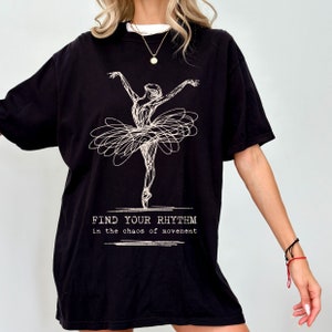 Distressed Ballet Graphic Tee, Vintage Wash Ballerina Tshirt ...