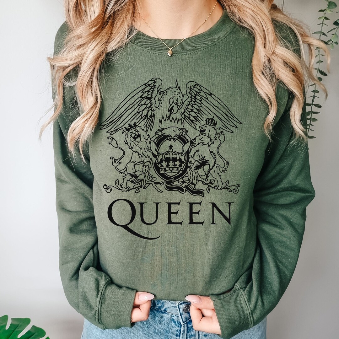 Retro Queen Rock Band Sweatshirt, Vintage Feel Freddie Mercury Shirt ...