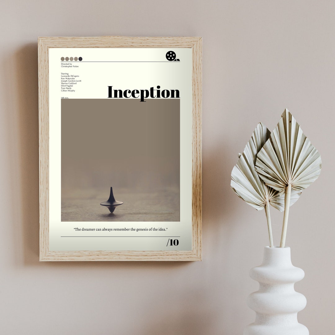 Inception Digital Printable Poster - Classic Movie Art, Minimalist Film ...