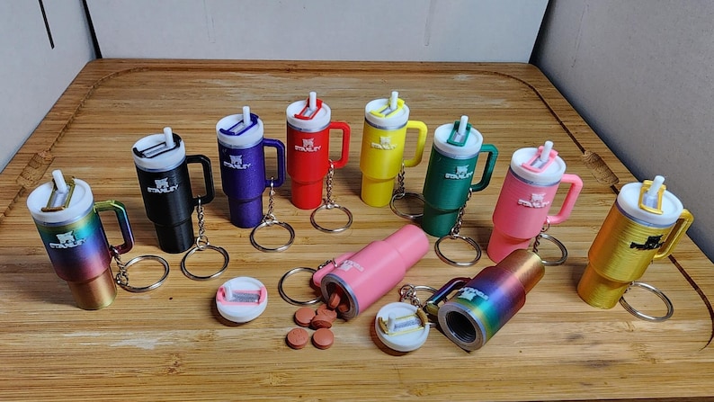 Keychain Mini Stanley Tumbler Storage - **new College Colors** - Etsy