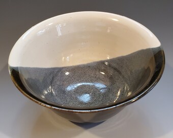 Handmade Stoneware Bowl, Unique Wheel Thrown and Hand Painted Dish ...