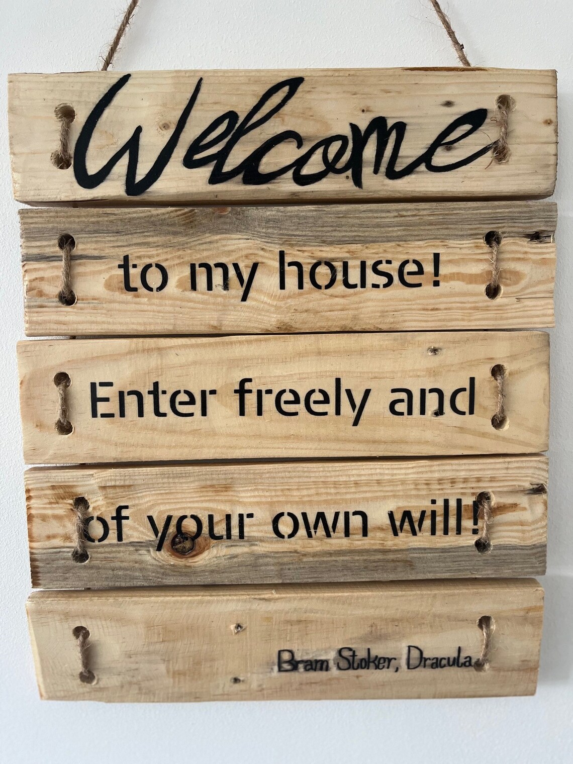 Bram Stoker Quote Wall Art - Dracula, Welcome to My House! Enter Freely ...