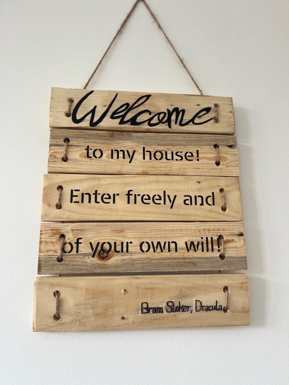 Bram Stoker Quote Wall Art - Dracula, Welcome to My House! Enter Freely ...