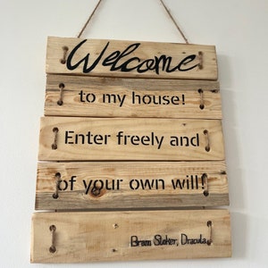 Bram Stoker Quote Wall Art - Dracula, Welcome to My House! Enter Freely ...