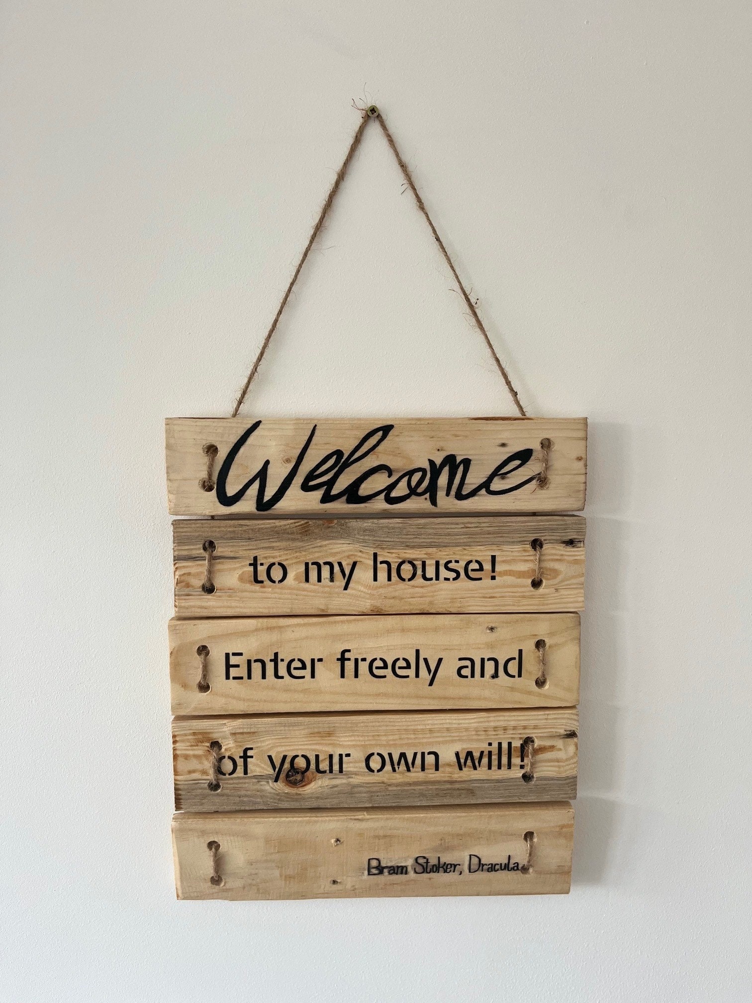Bram Stoker Quote Wall Art - Dracula, Welcome to My House! Enter Freely ...