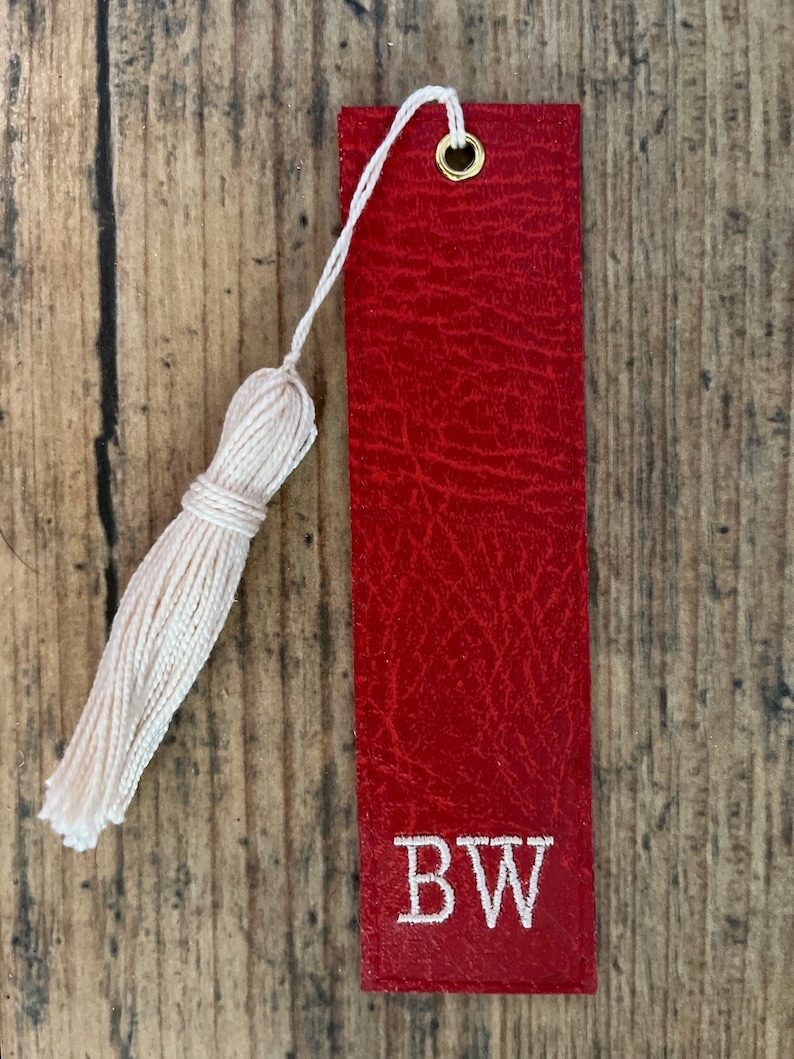 Personalised Faux Leather Bookmark - Etsy UK