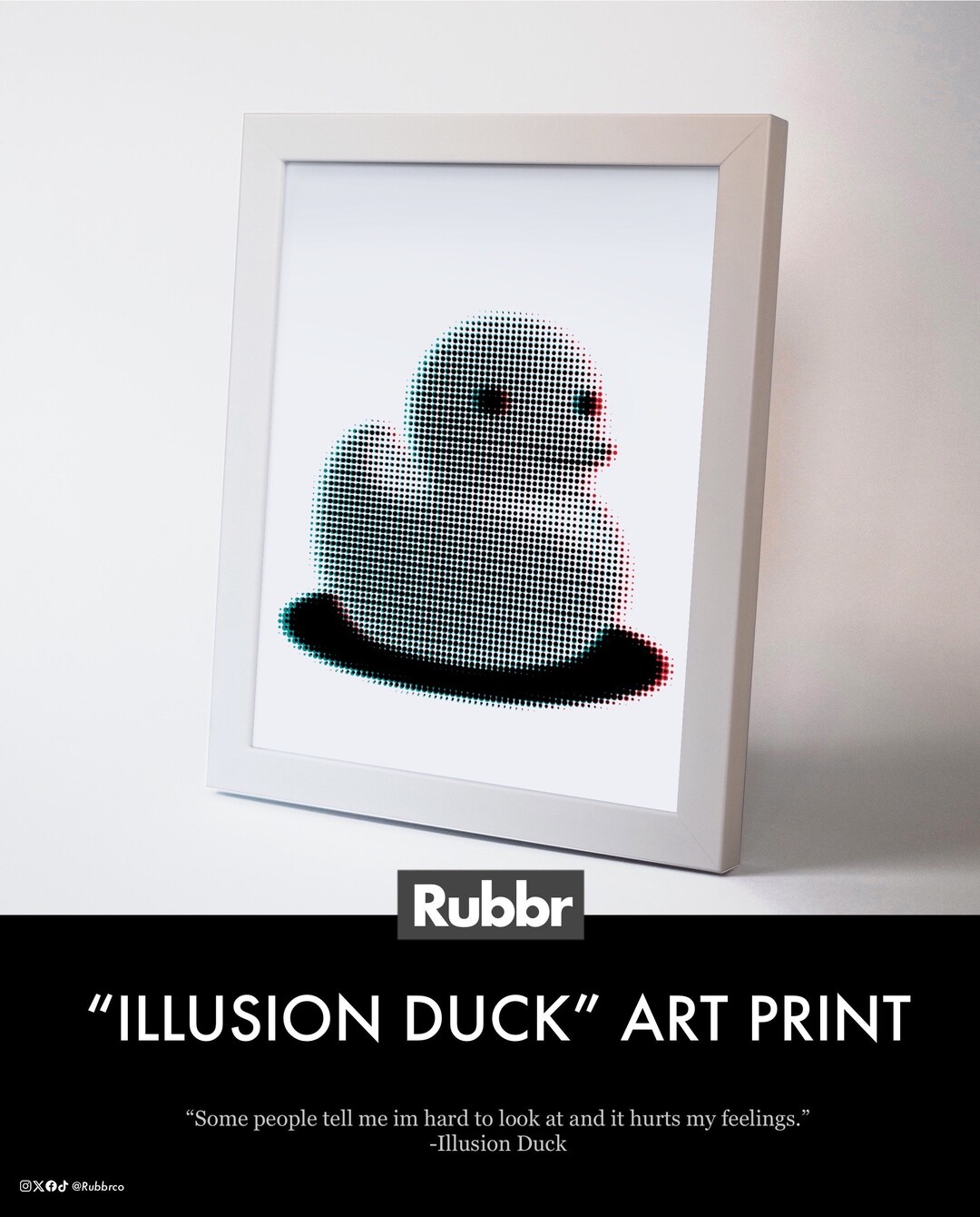 Illusion Duck, Art Print - Collectible Rubber Duck Illustration ...