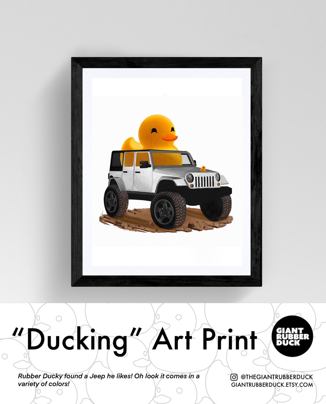 Ducking Art Print Collectible Rubber Duck Illustration - Etsy