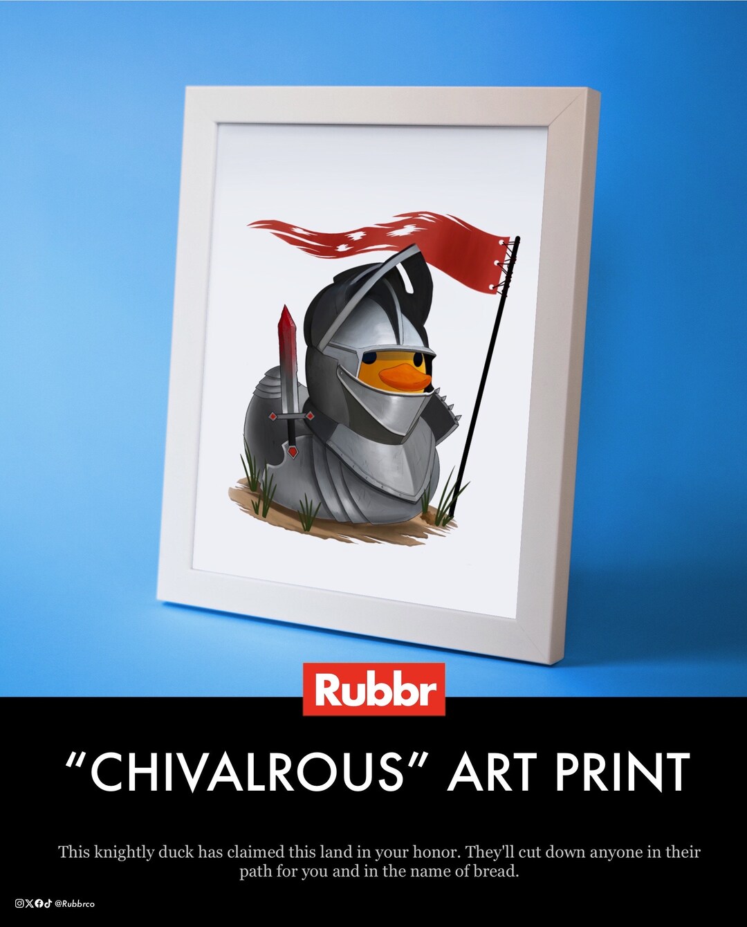 Chivalry is Not Dead, Art Print - Collectible Rubber Duck Illustration ...