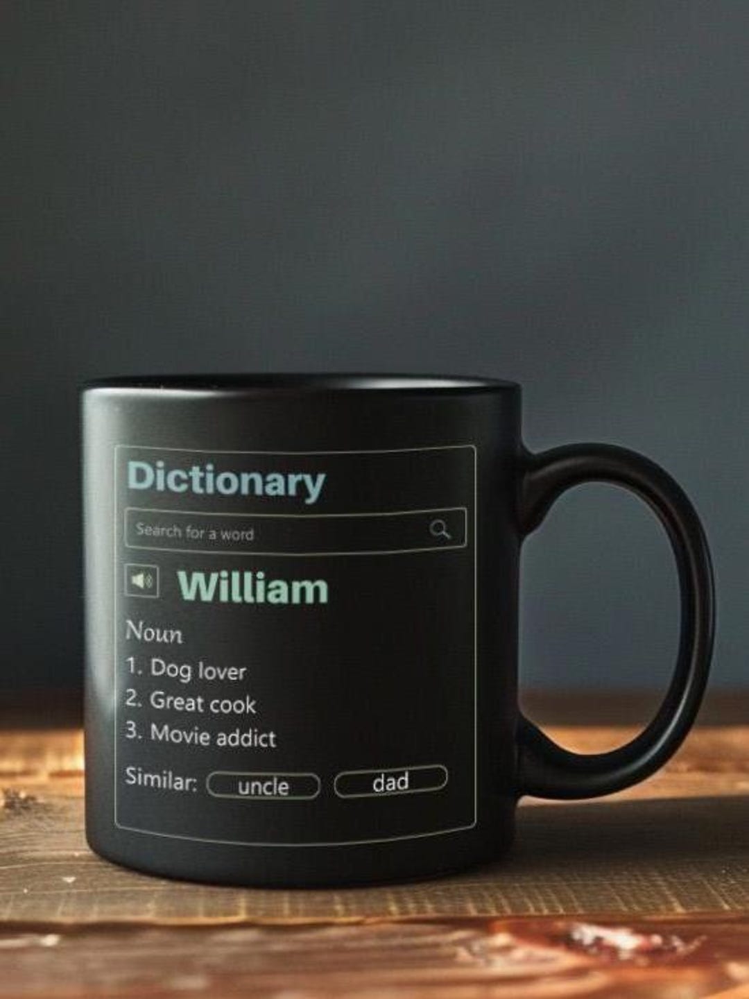 Personalized Coffee Mug With Custom Name Definition Mug Name Meaning ...