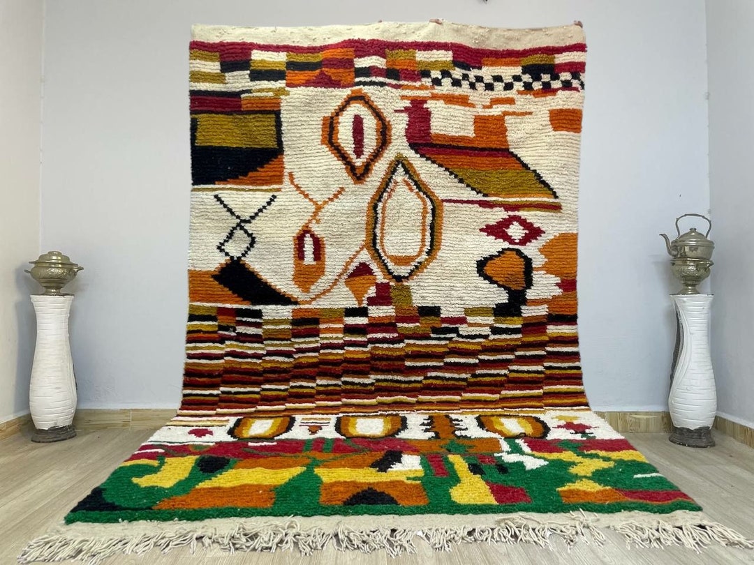 Custom Moroccan Boujaad Area Rugs - Morocco Rugs for Living Room - Wool ...