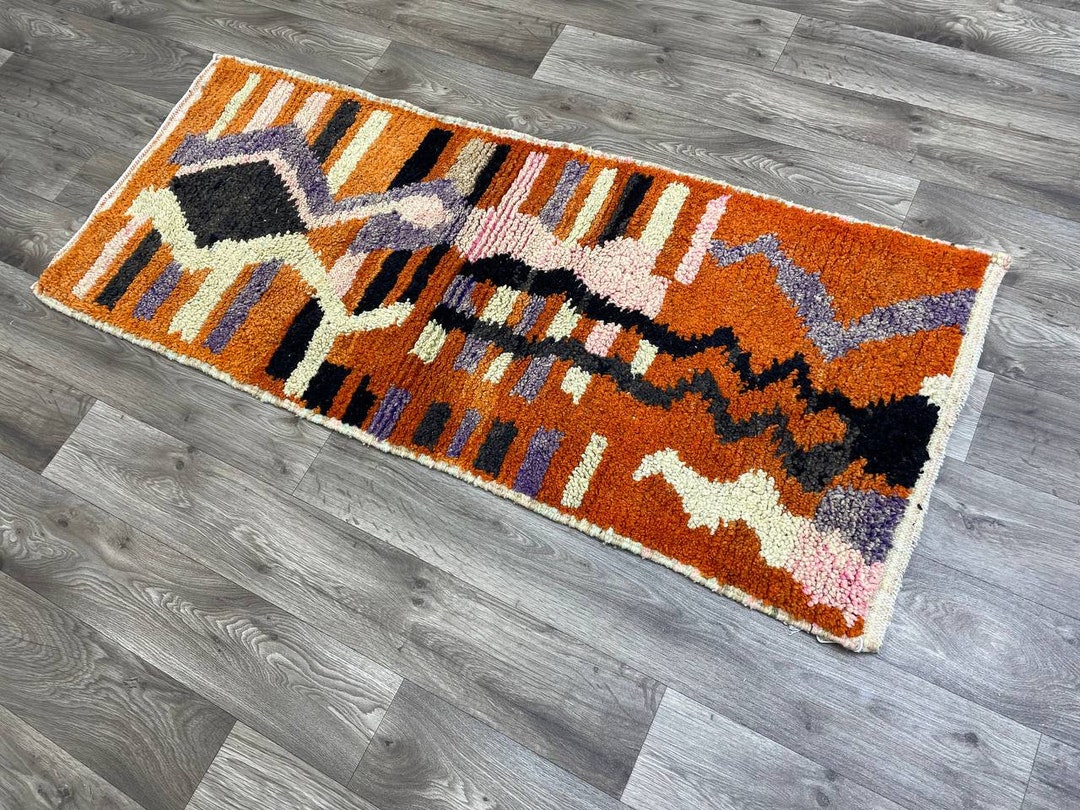 Orange Runner Moroccan Rug Morrocan Rugs Authentic Berber Orange Rug ...