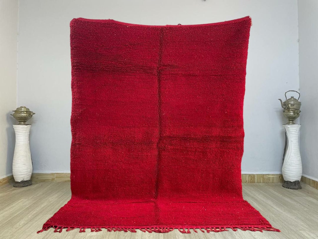 AMAZING MOROCCAN RED Rug - Handmade Morrocan Rug, Authentic Berber Rug ...