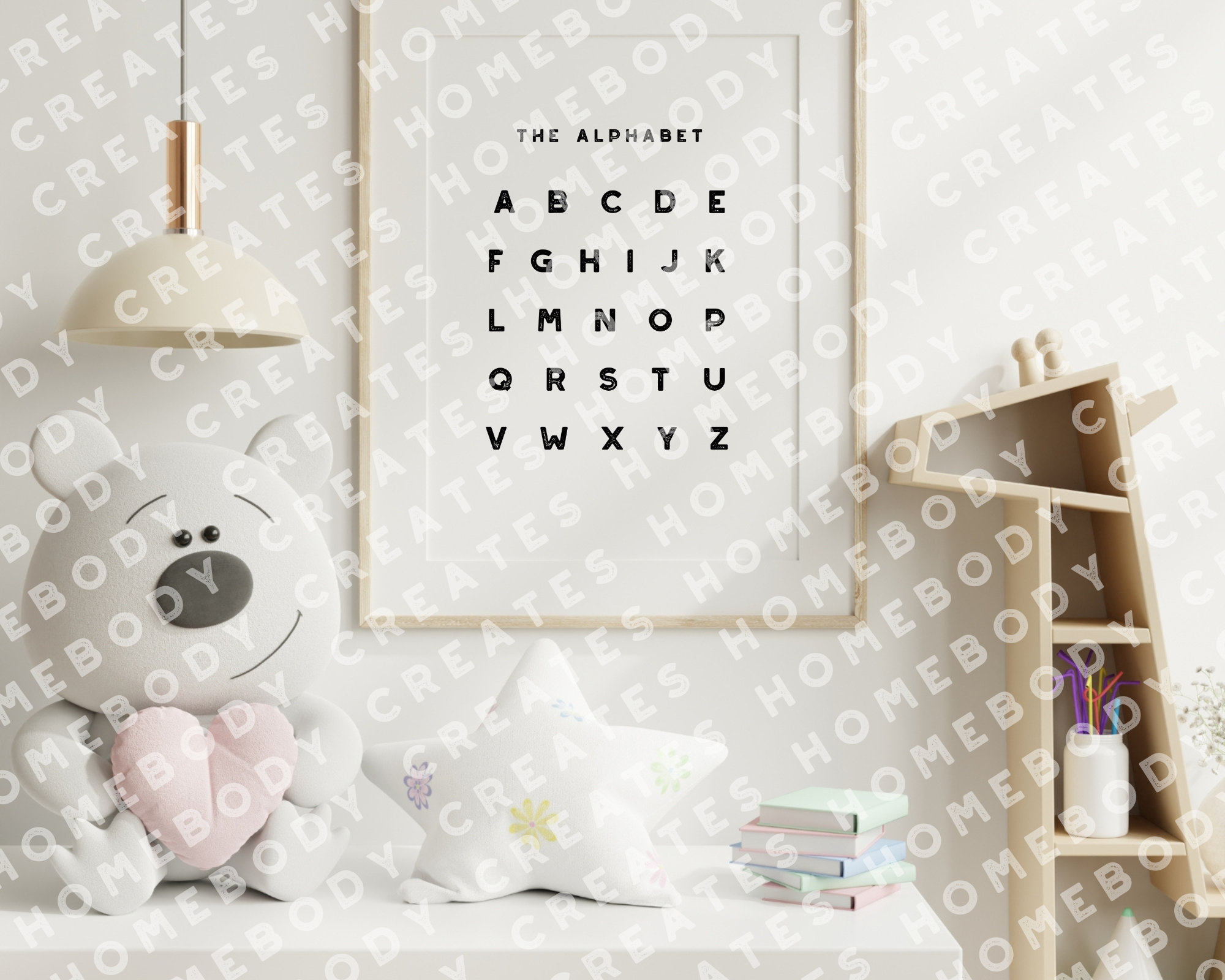 The Alphabet, Black & White Digital Print, Classroom Nursery Art ...