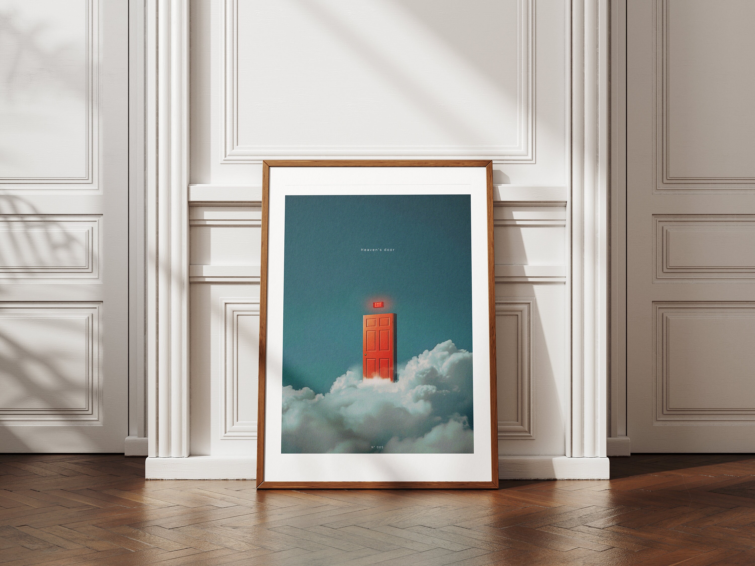 Modern Surrealism Poster HEAVENS DOOR Wall Art Print Poster, Gift ...