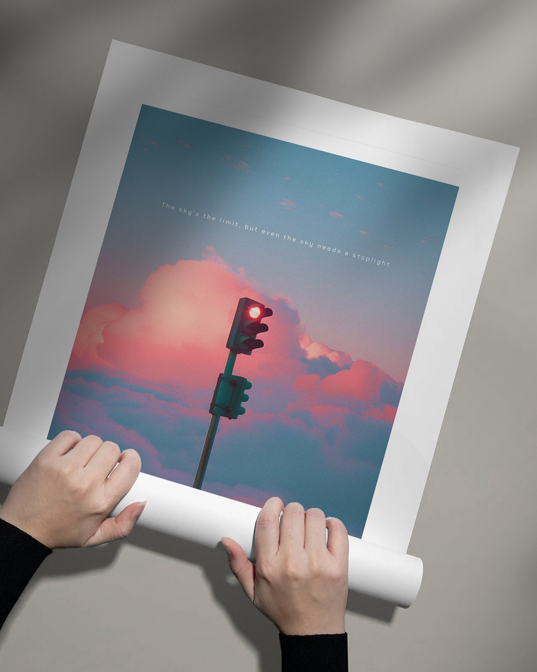 Modern Surrealism Poster SKY'S STOPLIGHT Wall Art Print Poster, Gift ...