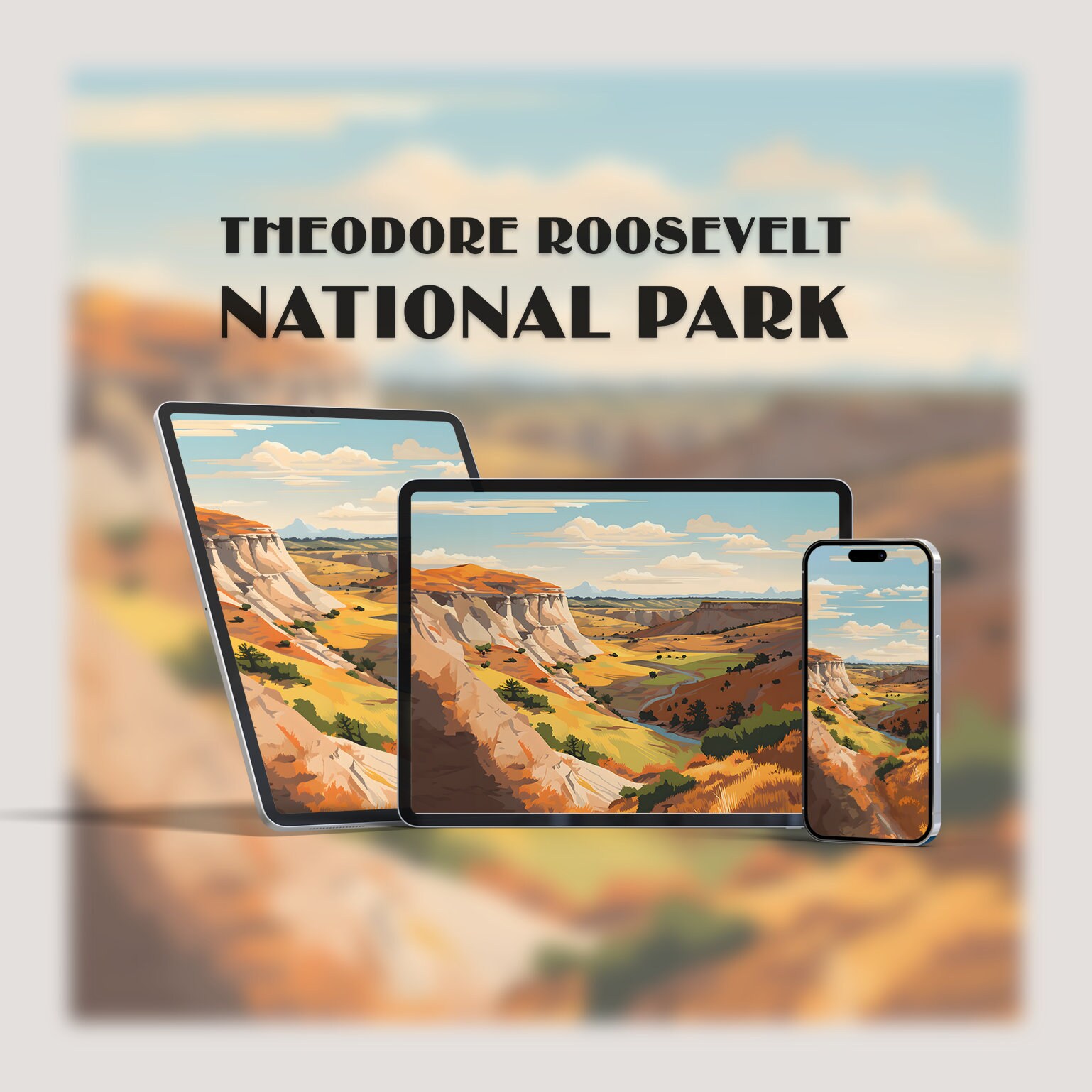 THEODORE ROOSEVELT National Park Wallpaper Phone Tablet - Etsy