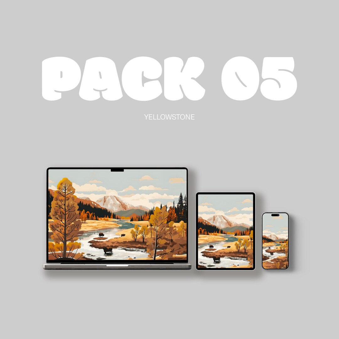 YELLOWSTONE National Park Wallpaper | Phone, Tablet, Laptop ...