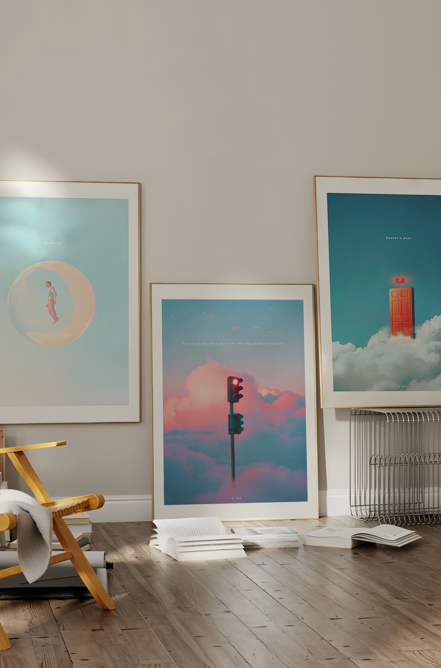 Modern Surrealism Poster SKY'S STOPLIGHT Wall Art Print Poster, Gift ...