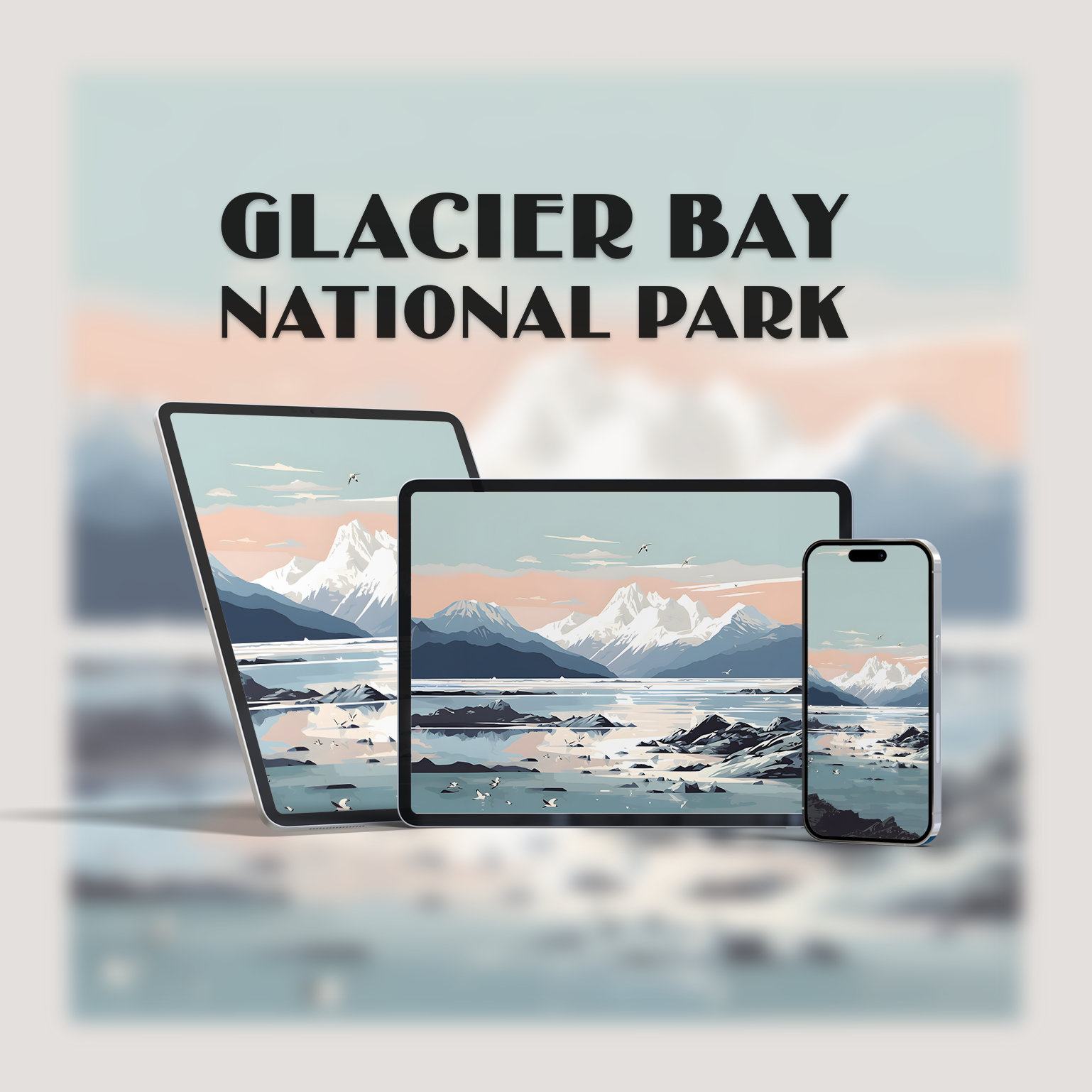 GLACIER BAY National Park Wallpaper Phone Tablet Laptop - Etsy
