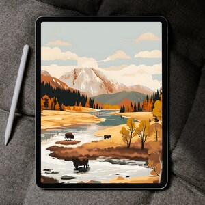 YELLOWSTONE National Park Wallpaper | Phone, Tablet, Laptop ...