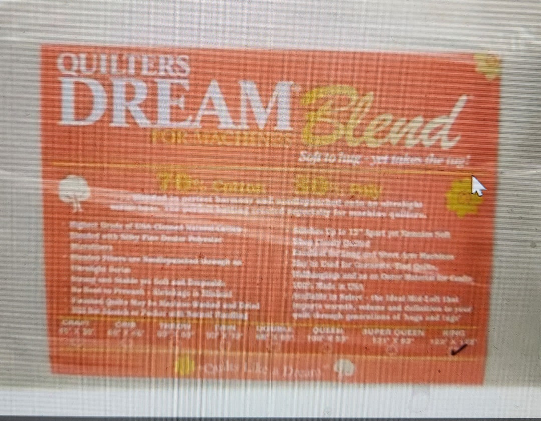 Quilters Dream 70/30 Natural Blend Roll FREE SHIPPING - Etsy
