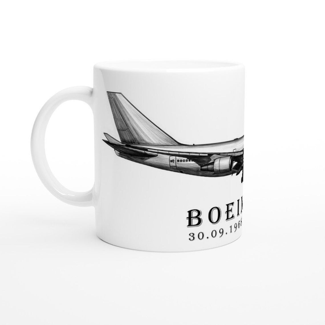 Boeing 747 Aircraft Draw Airplane Mug Gift Boeing 747 Mug Boeing747 ...