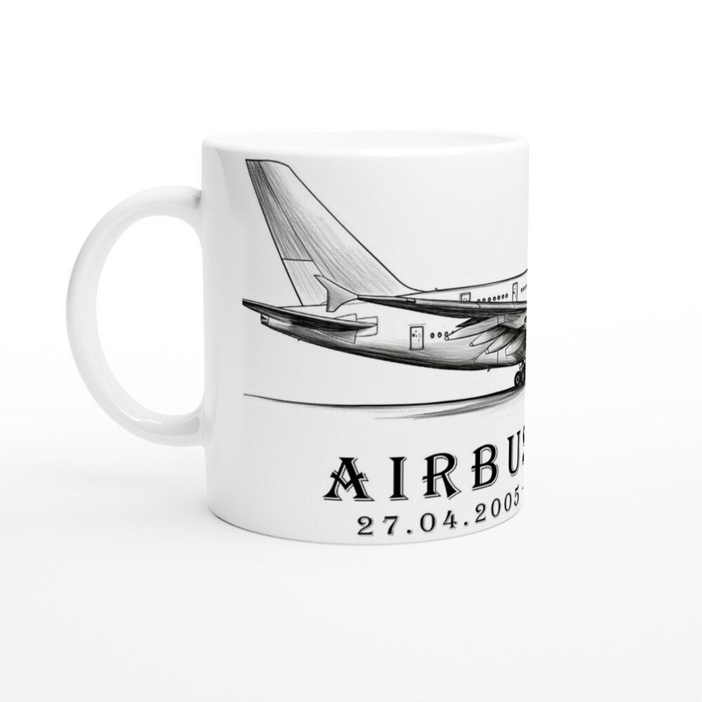 Airbus A380 Airplane Mug Aviation Gift Airbus Aircraft Mug A380 ...